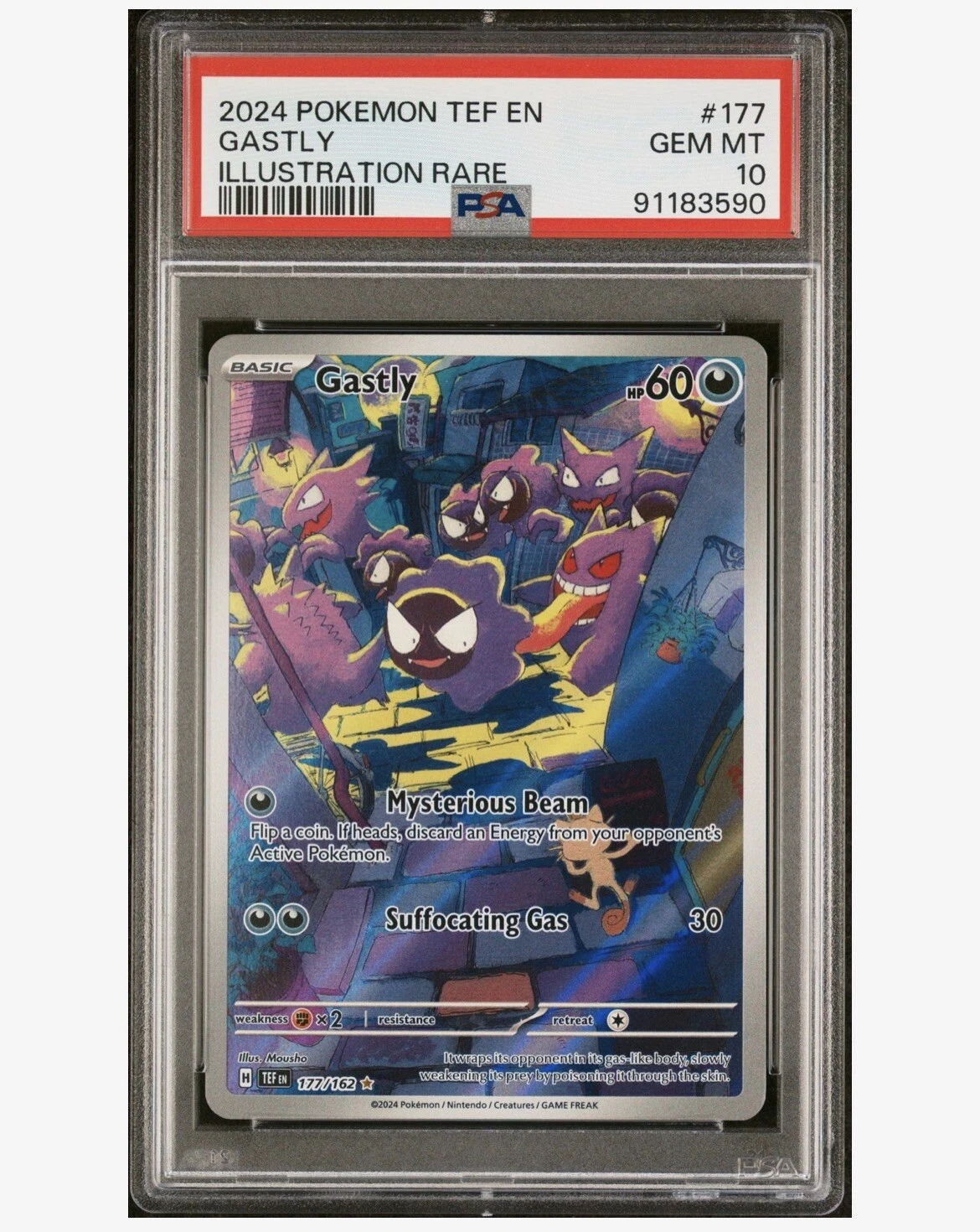 Gastly 2024 Scarlet & Violet: Temporal Forces #177/162 Illustration Rare PSA 10 Price Guide ...
