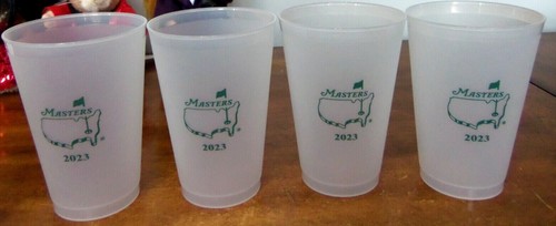 BRAND NEW 2023 MASTERS FROSTED & DATED CUPS - SET OF 4 - 16 OUNCE SIZE ...