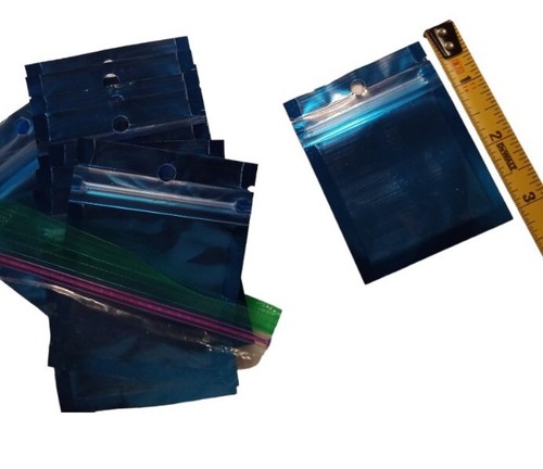 20pc Mailers Blue With Window, Zipped Lock small Plastic Jewelry BAGS ...