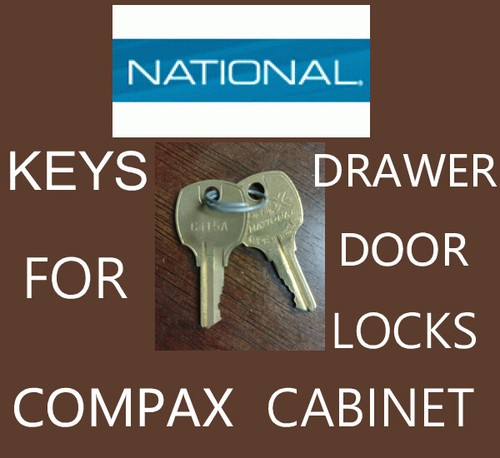 C415A KEY SET OF 2 NATIONAL COMPX CABINET DOOR DRAWER LOCK FREE ...