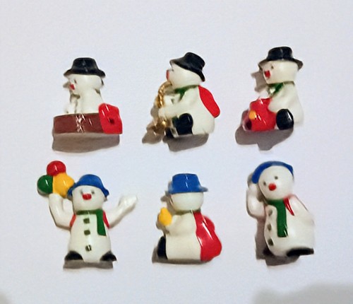 ONKEN SNOWMEN CHRISTMAS XMAS FIGURINES SET 1 GERMANY COLLECTIBLES ...