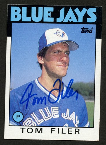 Tom Filer #312 signed autograph auto 1986 Topps Baseball Trading Card ...