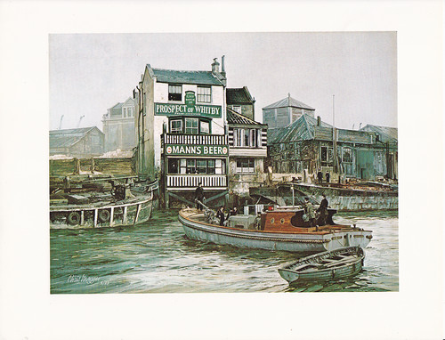 1976 Marine Color Plate "The Prospect of Whitby" Chris Mayger WAR SHIP ...