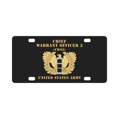 License plate - Army - Chief Warrant Officer - CW03 - Combat Veteran ...