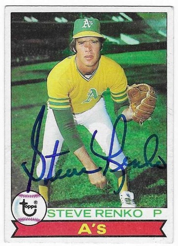 STEVE RENKO 1979 TOPPS AUTOGRAPHED SIGNED # 352 OAKLAND A'S | eBay