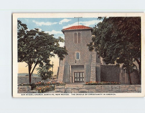 Postcard San Miguel Church Santa Fe NM USA | eBay UK