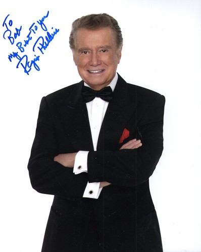 REGIS PHILBIN HAND SIGNED 8x10 COLOR PHOTO+COA AWESOME POSE TO BOB | eBay