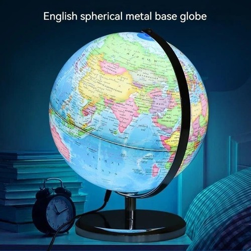 20/25cm World Globe English Version World Map Globe With Led Light ...