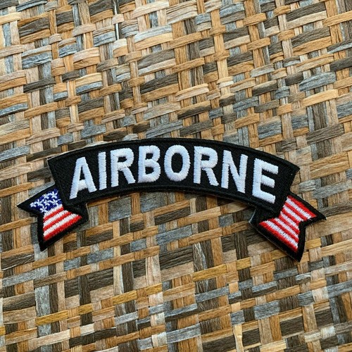 AIRBORNE Small American Flag Rocker Patch | eBay