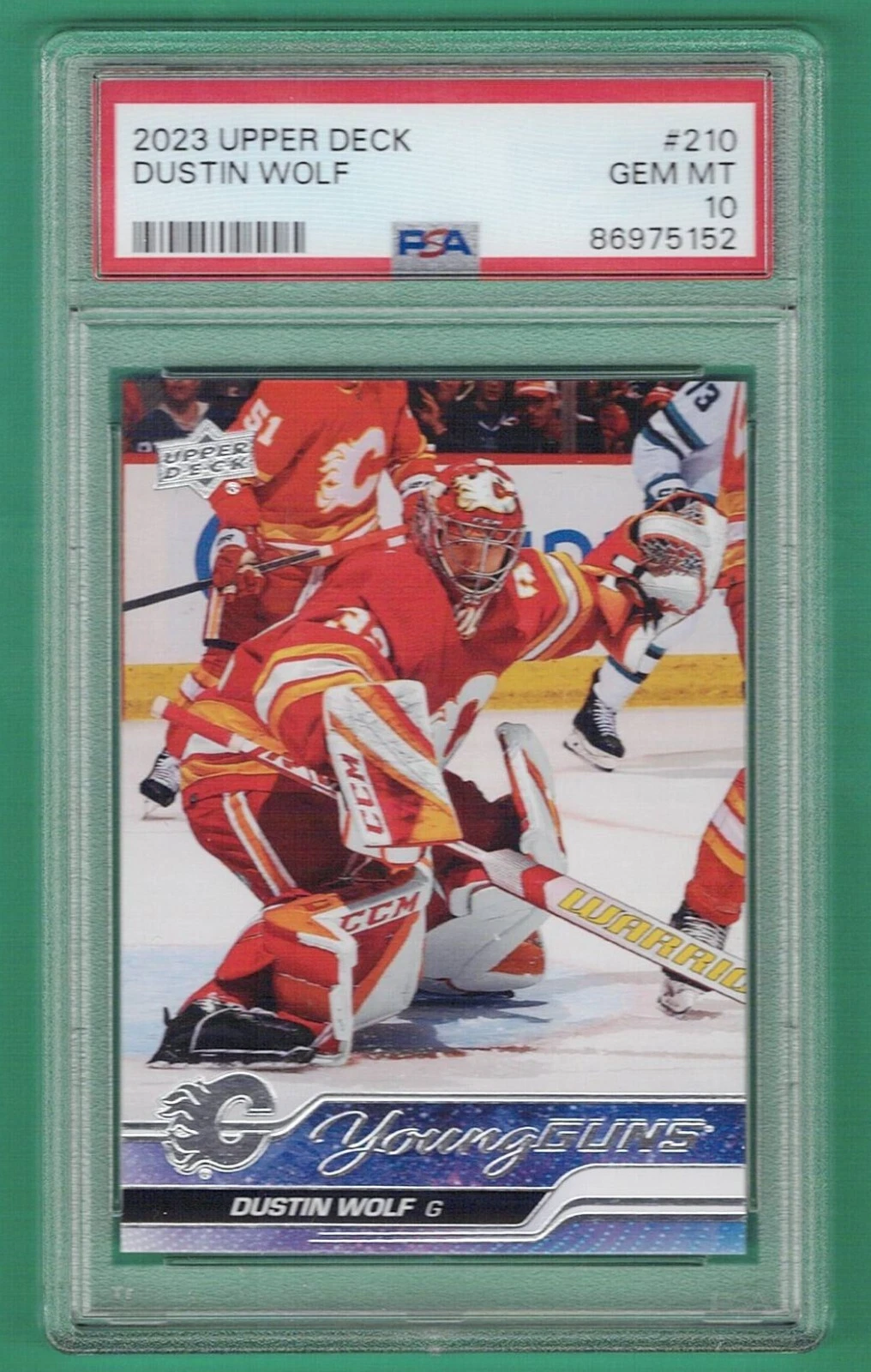 Dustin Wolf 2023 Upper Deck #210 Young Guns Base PSA 10 Price Guide ...