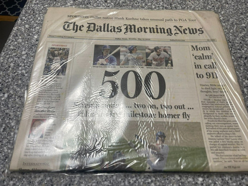 The Dallas Morning News - 500 Rafael Palmeiro - May 12, 2003 | eBay
