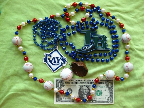 TAMPA BAY RAYS BASEBALL TEAM BEADS PLASTIC LOT MAJOR LEAGUE TEAM WORLD ...