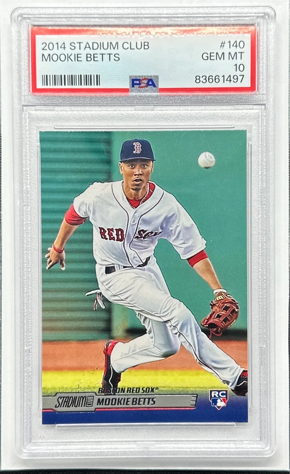 Mookie Betts 2014 Stadium Club #140 Base Price Guide - Sports Card Investor