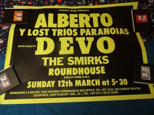 DEVO original concert poster Roundhouse London 1978 huge 30x39.5" RARE ...