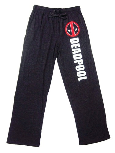 Mens Womens NEW Marvel Deadpool Gray Pajama Lounge Sleep Pants Size XS ...