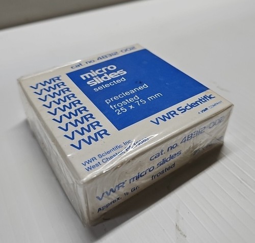 VWR 48312-002 MICRO SLIDES SELECTED PRECLEANED FROSTED 25 X 75mm | 1/2 ...