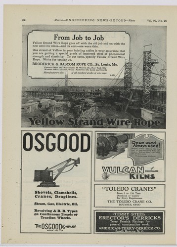 1926 Osgood Co. Ad: Shovels, Clamshells, Cranes - Draglines - Marion ...