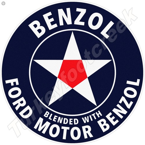 Benzol Ford Motor 11.75" Round Metal Sign | eBay