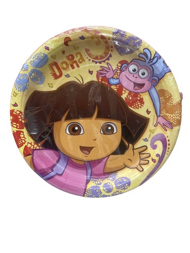 Unique Nickelodeon Dora the Explorer Round Paper Plates 9" 8 Ct | eBay
