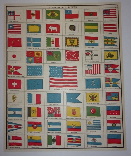 1897 Flags of All Nations Illustration | eBay