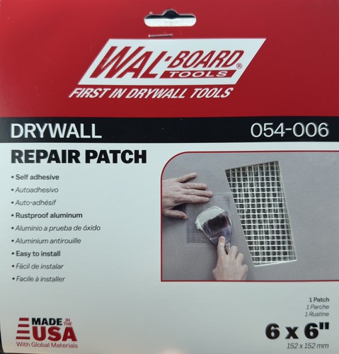 54-006 Wal Board Tools 6"X6" Drywall Repair Patch Aluminum (10x Pack ...