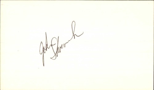 John Shoemaker Signed 3x5 Index Card Cut 1977-80 Lodi Dodgers ...