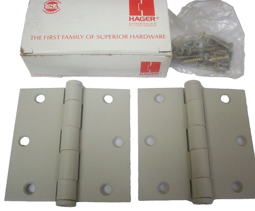 12Pc Primer Coated Architectural Square 3.5 inch Door Hinges Hager 1279 ...
