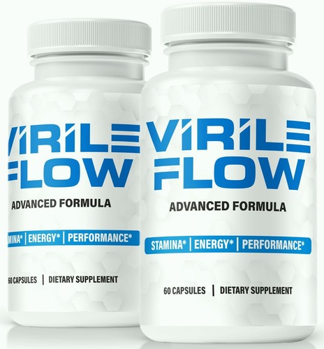 (2 Pack) Virile Flow for Men Pills, Performance Booster, Virility ...
