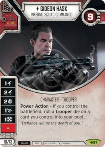 Gideon Hask - Inferno Squad Commando #21 Star Wars Destiny Spark of ...