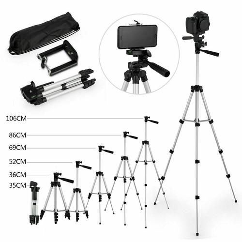 1P Professional Camera Tripod Stand + Phone Holder For Smartphone ...