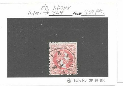 Austria 1867-71 rose 5 kr. stamp used in Hungary, town cancel of ER ...