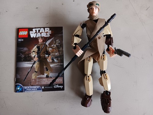LEGO STAR WARS BUILDABLE FIGURE REY COMPLETE WITH INSTRUCTIONS #75113 ...