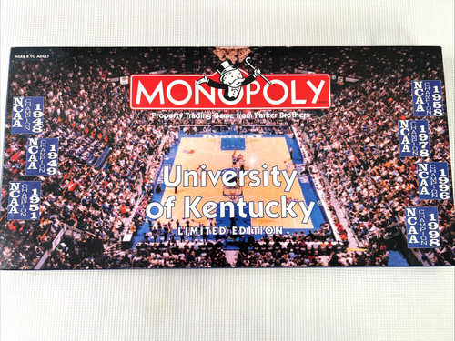 1998 Monopoly University Of Kentucky Limited Edition NCAA Board Game ...
