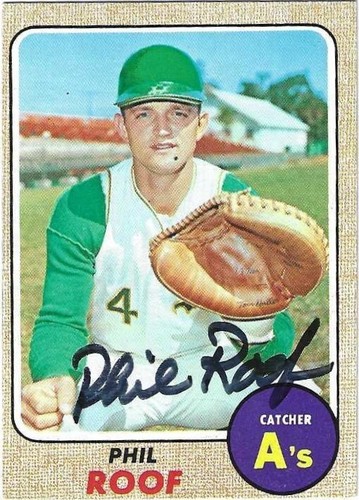 Autographed Signed 1968 Topps 484 Phil Roof Oakland Athletics | eBay