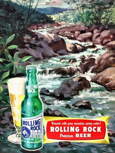Rolling Rock Premium Beer of Latrobe, PA NEW Sign: 24x30" USA STEEL XL ...