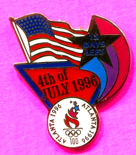 1996 OLYMPIC PIN JULY 4TH 1996 USA FLAG WITH SHOOTING STAR PIN | eBay