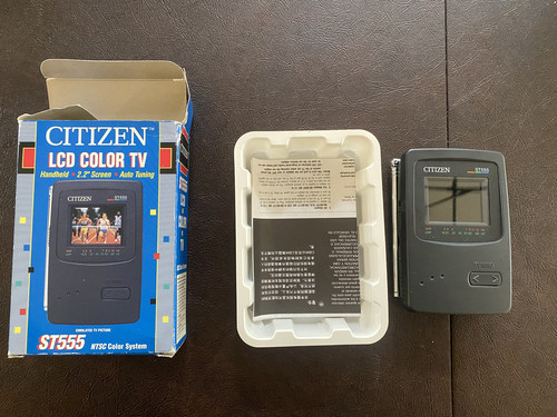 Vintage Pocket TV Citizen ST555 LCD Color TV NTSC NIB | eBay
