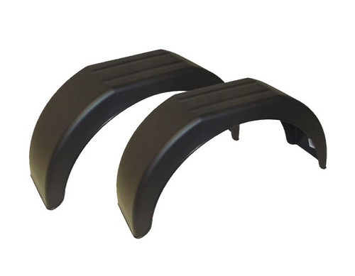 2 x Deluxe Trailer Wheel Arch Mudguard Mud Guard Black 14" 14 Inch ...