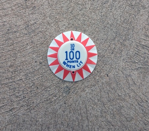 POP BUMPER CAP SUNBURST 10 or 100 Points When Lit R-B 3A-7187 | eBay