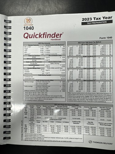 2023 1040 Quickfinder by Thomson Reuters | eBay