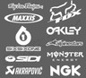 10 X Motocross MX Racing Sticker Kit - Sponsors Decals Fluorescent ...