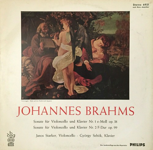 PHILIPS STEREO 6921 BRAHMS CELLO SONATAS *JANOS STARKER GYORGY SEBOK ...