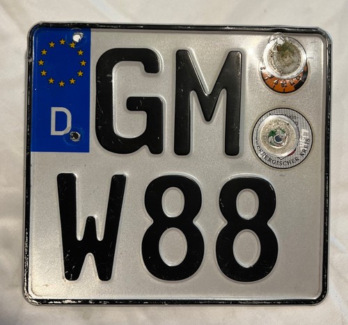 LICENSE PLATES GM W 88 MOTORCYCLE GERMANY ?? | eBay