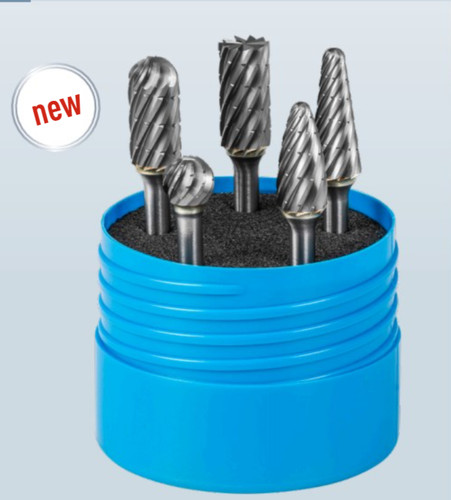 SGS Pro NG6 Range, 1/2" Diameter, 1/4" Shank, Carbide Burr Set, 5 pcs ...