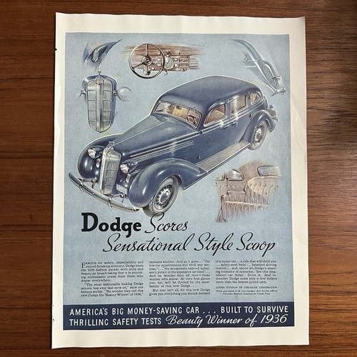 1935 Magazine Print Ad Dodge Scores | eBay