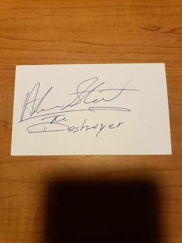 ALEX STEWART - BOXER - AUTOGRAPH SIGNED - INDEX CARD -AUTHENTIC - A3601 ...