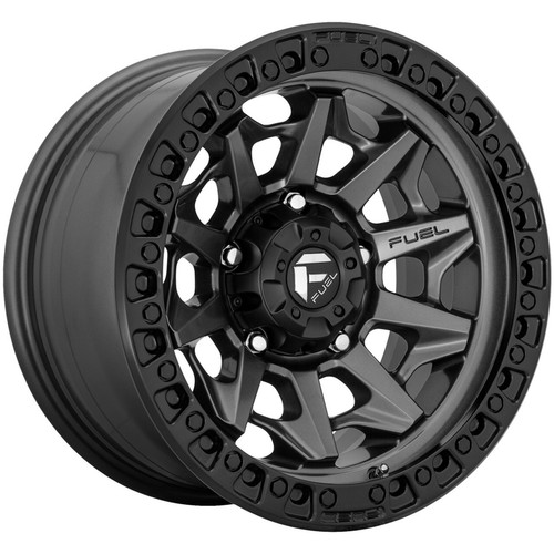 17x9 -12 Fuel 1PC D716 Covert 5x5.0 Matte Gun Metal Black Bead Wheels ...