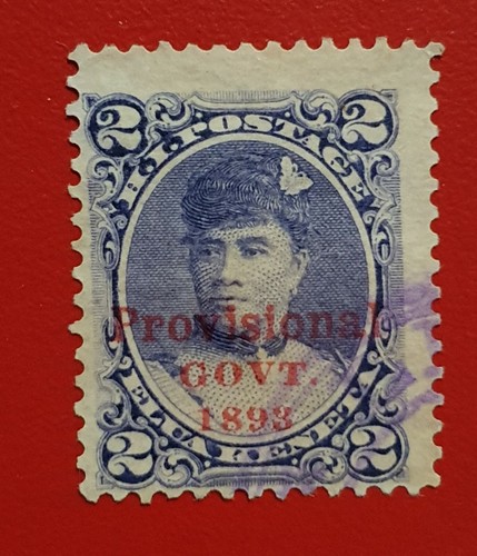 HAWAII ELUA KENETA OVERPRINT PROVISIONAL GOVT 1893 HAWAIIAN ISLAND ...