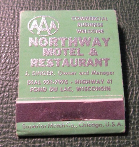 Matchbook - Northway Motel Restaurant Fond Du Lac WI FULL | eBay