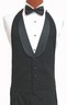 Men's Grey Tuxedo Vest with Satin Lapels Open Back Wedding Morning ...